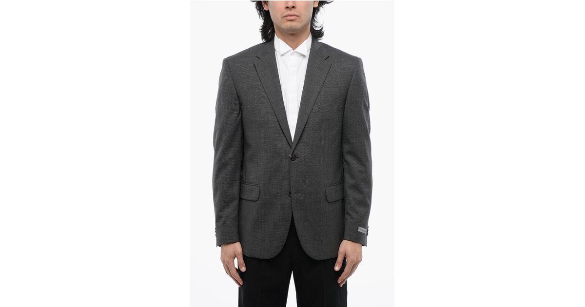 Nino Danieli Half-Lined Blazer With Hopsack Pattern in Grey for Men ...