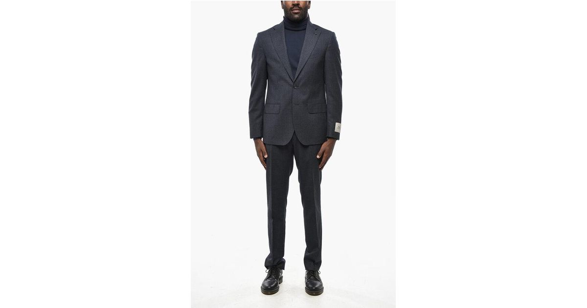 Corneliani Cc Collection Slim Fit Virgin Wool Suit With Notch Lapel in ...