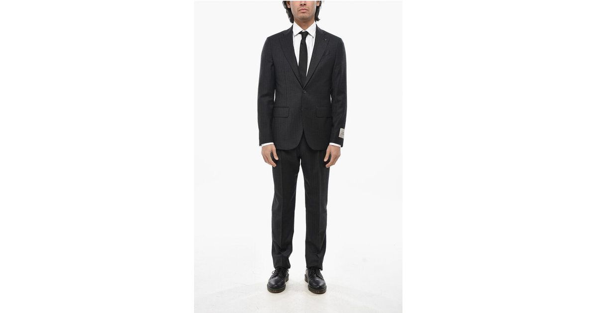 Corneliani Cc Collection Chalk-Stripe Two-Button Virgin Wool Suit With ...