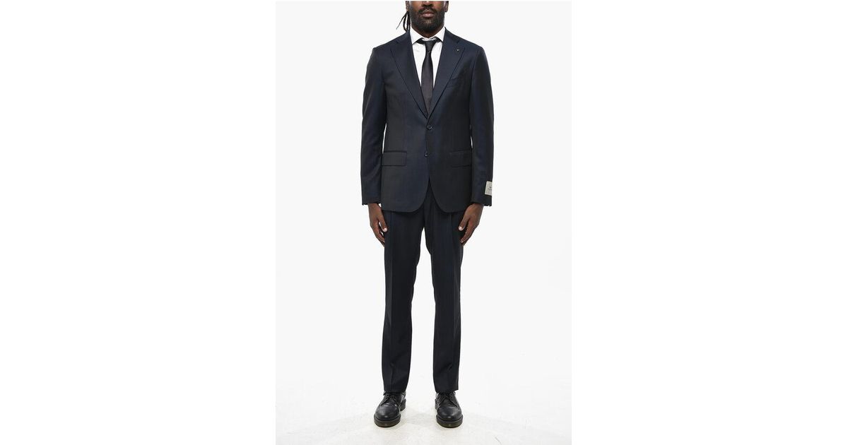 Corneliani Cc Collection Virgin Wool Suit With Notch Lapel in Blue for ...