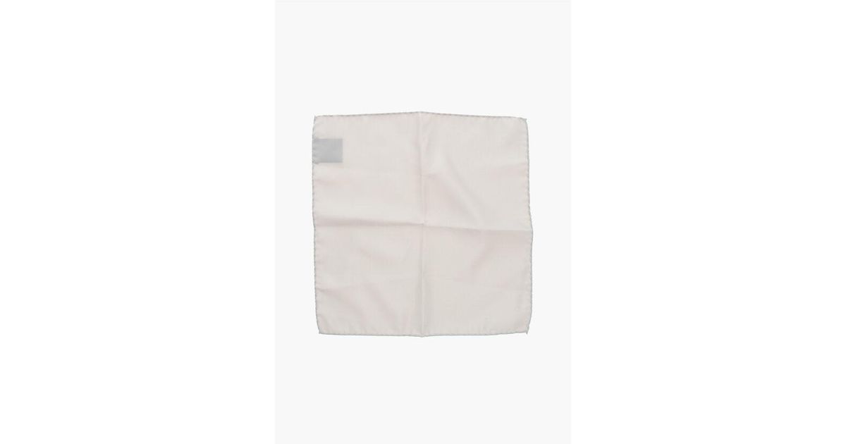 Corneliani Solid-Color Pocket Square in White for Men | Lyst UK