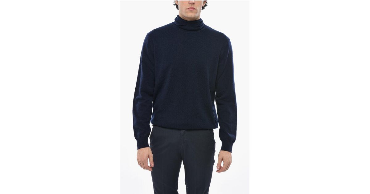 Corneliani Cc Collection Turtleneck Cashmere Blend Sweater in Blue for ...