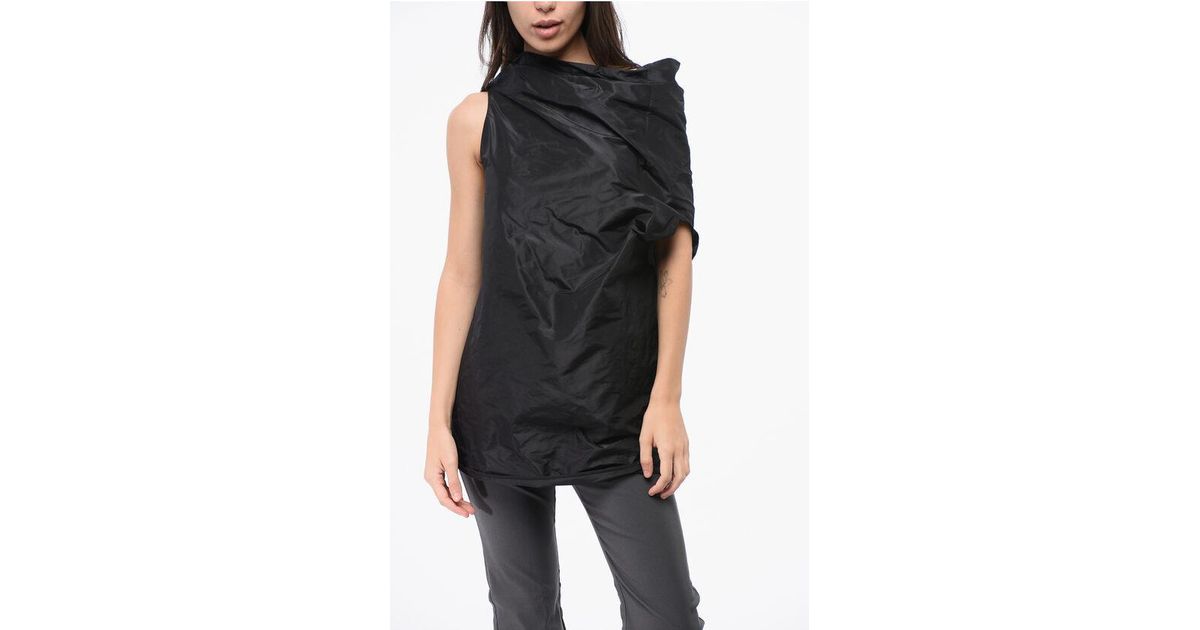 The Row Silk Draped Aria Top in Black | Lyst UK