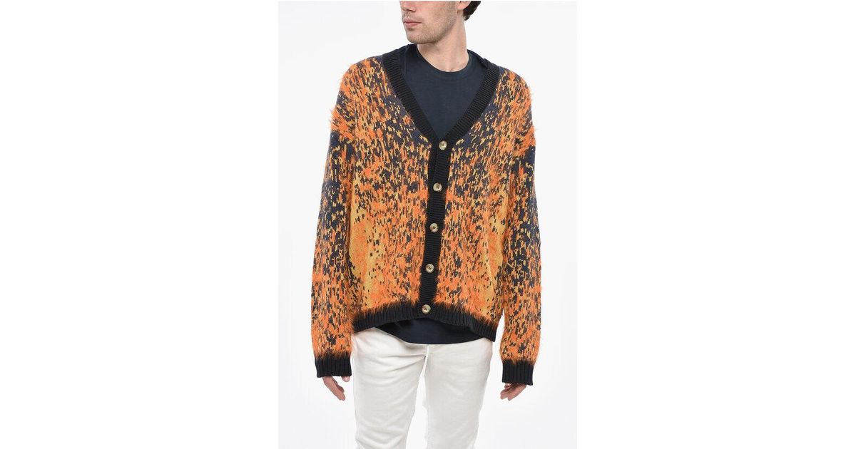 DIESEL Tag Eyelash Wool Blend Ranger Cardigan in Blue for Men | Lyst UK