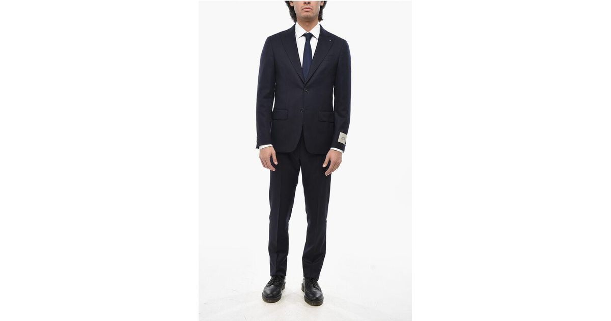 Corneliani Cc Collection Virgin Wool Suit With Peak Lapel in Blue for ...
