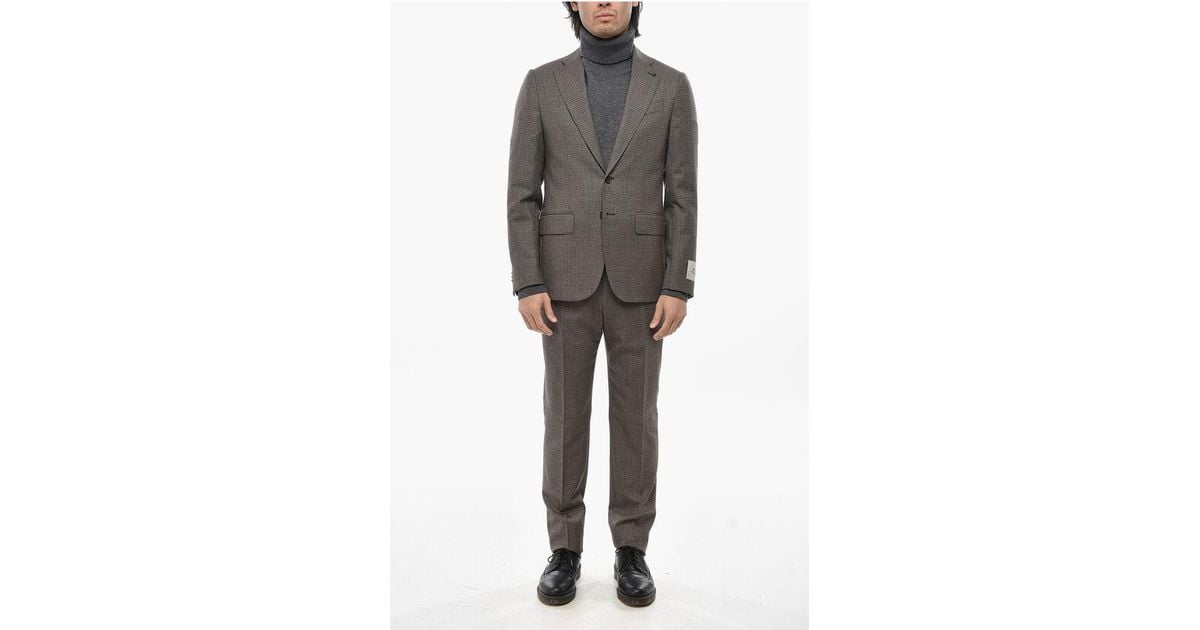 Corneliani Cc Collection Two-Button Virgin Wool Suit With Patch Pockets ...