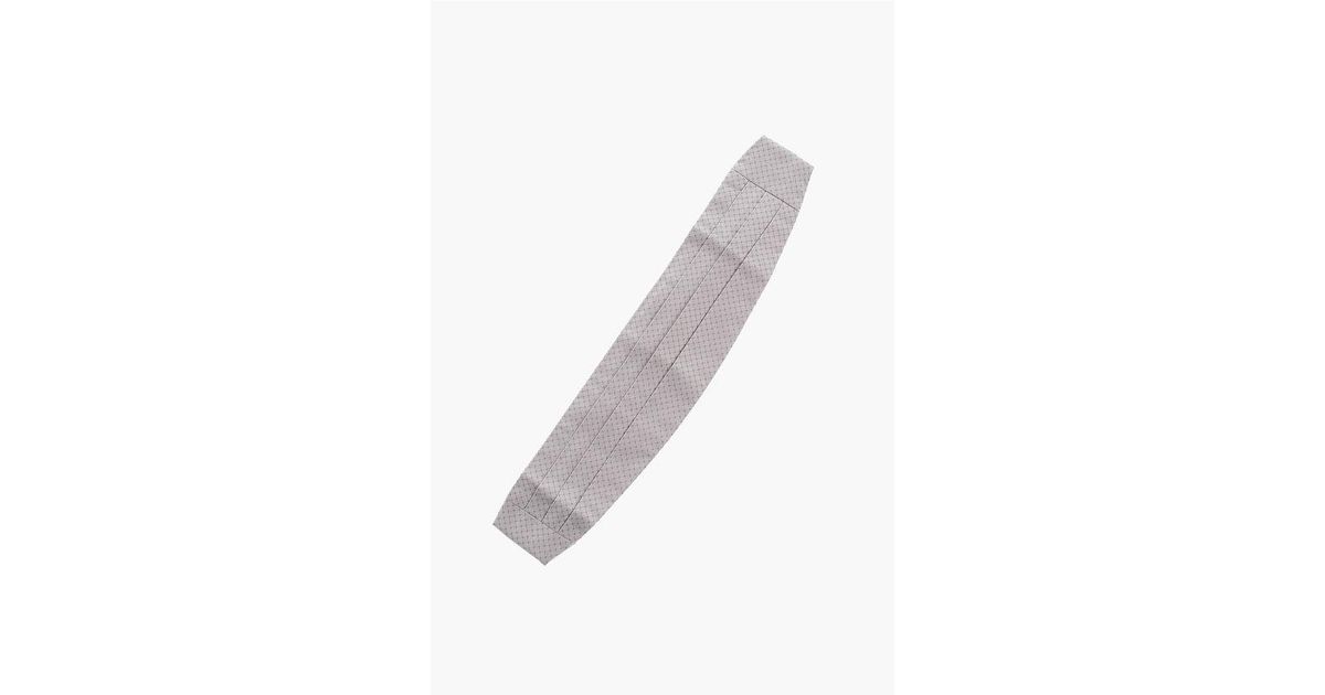 Corneliani Patterned Silk Cummerbund in White for Men | Lyst UK