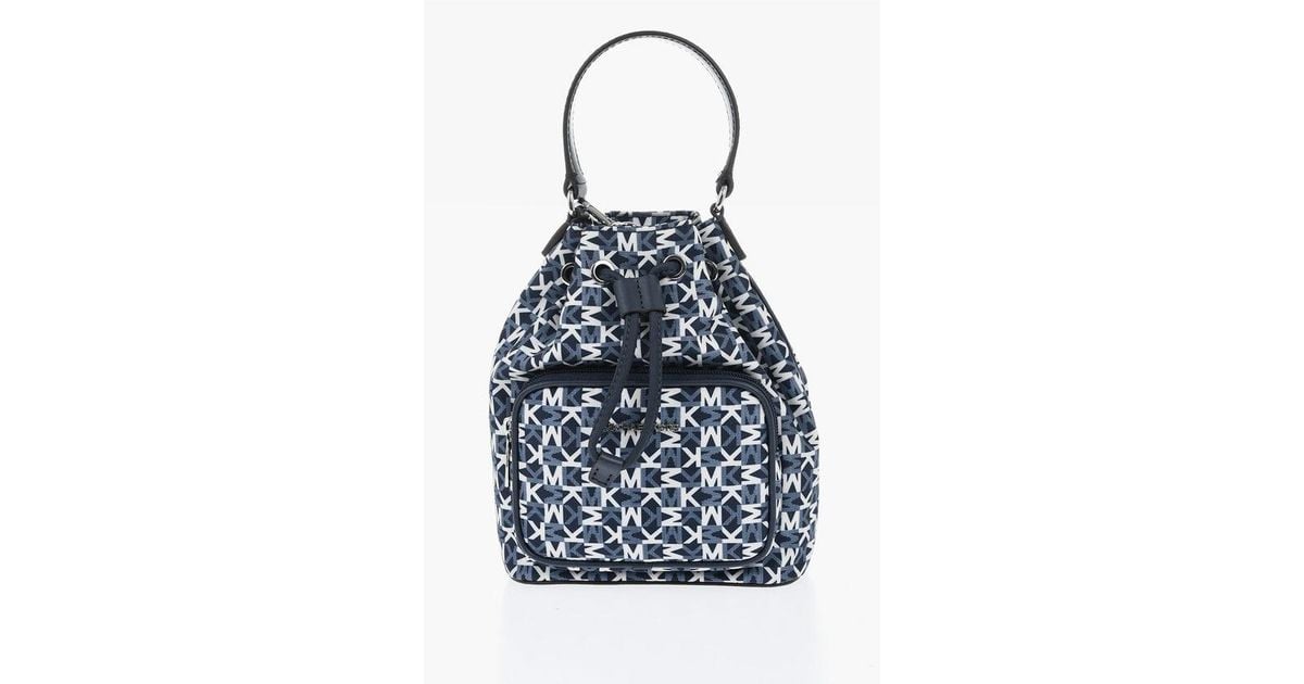 Michael Kors Michael All-Over Monogram Khai Bucket Bag in Blue | Lyst UK