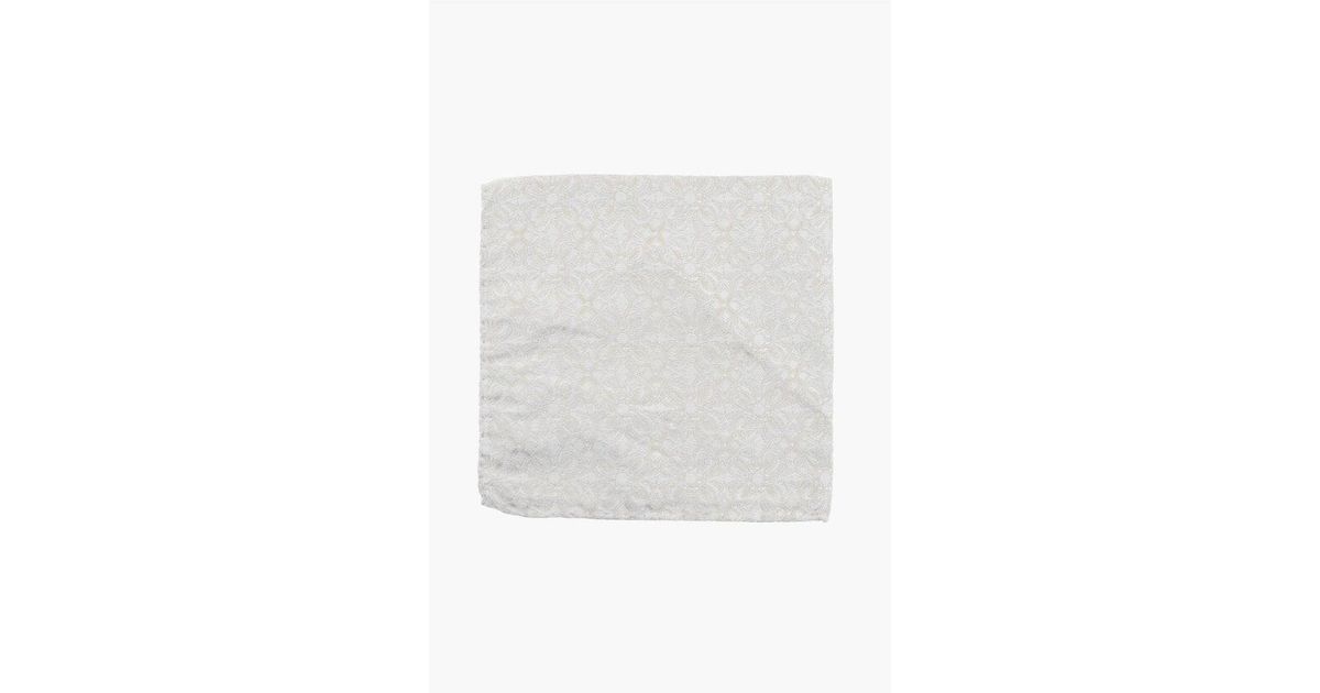 Corneliani Cc Collection Jacquard Silk Pocket Square in White for Men ...