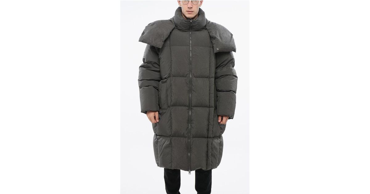 Maison Margiela Mm6 Quilted Maxi Down Jacket With Removable Hood in ...