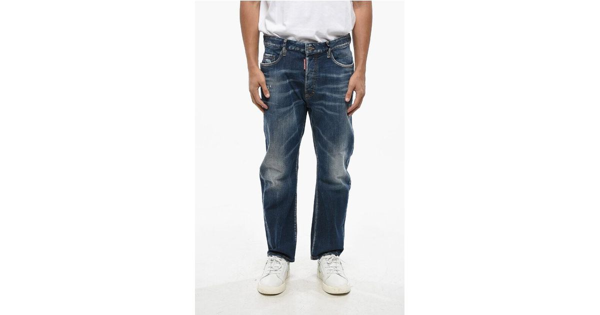 DSquared² Stretch Denim Bro Jeans With Logoed Patch On The Back 19Cm in ...