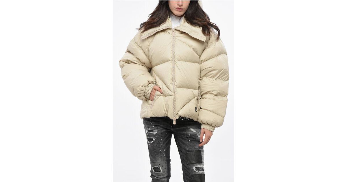 Bacon Waterproof Fabric Double B Down Jacket With Hood in Natural | Lyst UK