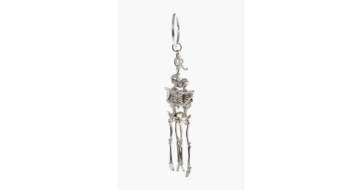 Raf Simons Tone Metal Kissing Skeleton Keychain | Lyst UK