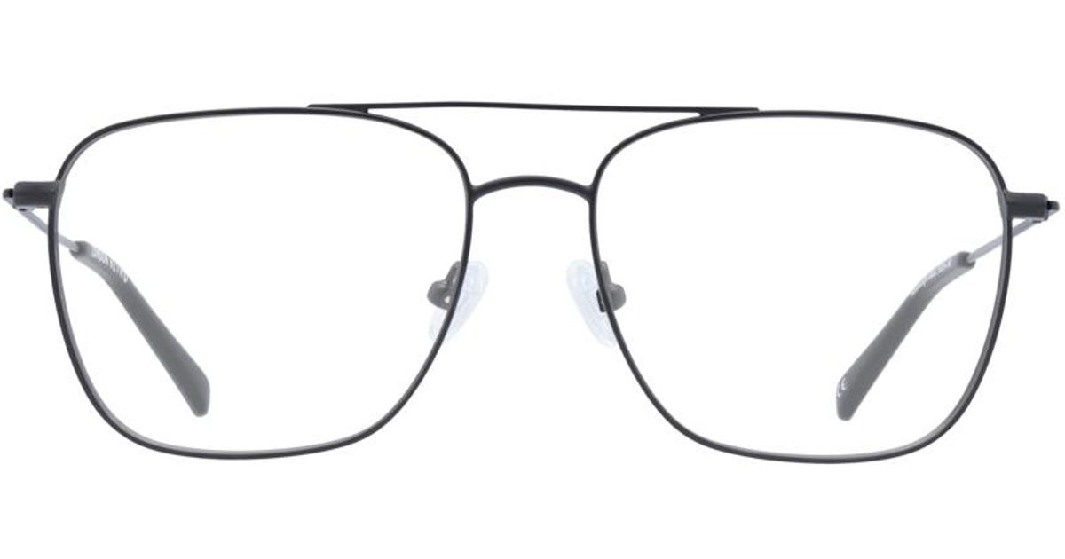 London Retro Square Metal Eyeglasses Online in Black for Men | Lyst UK