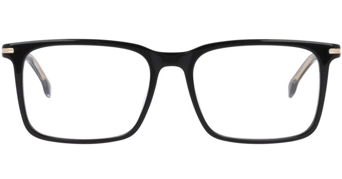 BOSS Rectangle Acetate Eyeglasses Online in Black for Men | Lyst UK