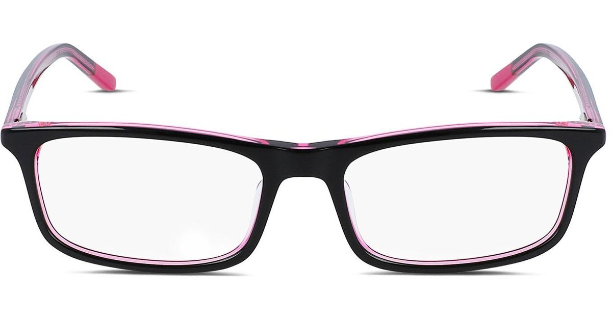 Nike Rectangular Plastic Eyeglasses in Black | Lyst