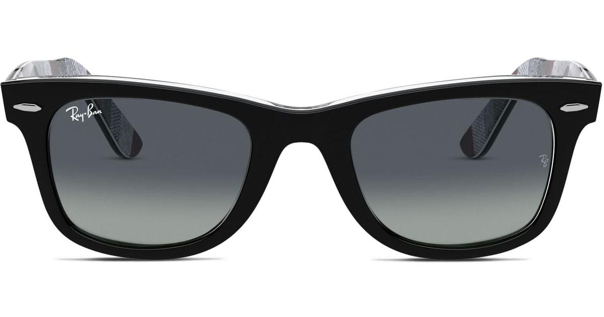 Ray-Ban Rb2140F Wayfarer/Clear in Black for Men | Lyst