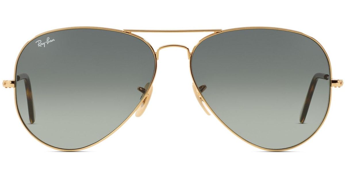 Ray-Ban Rb3025 Aviator Large Metal in Black | Lyst