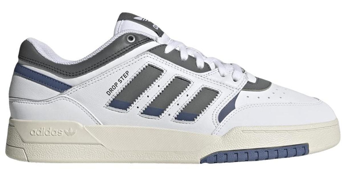 adidas Drop Step Low 'grey Crew Blue' in White for Men | Lyst