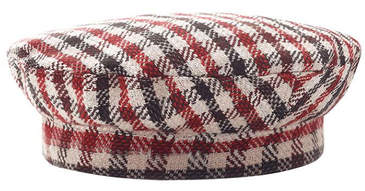 GOELIA And Plaid Beret in Pink | Lyst