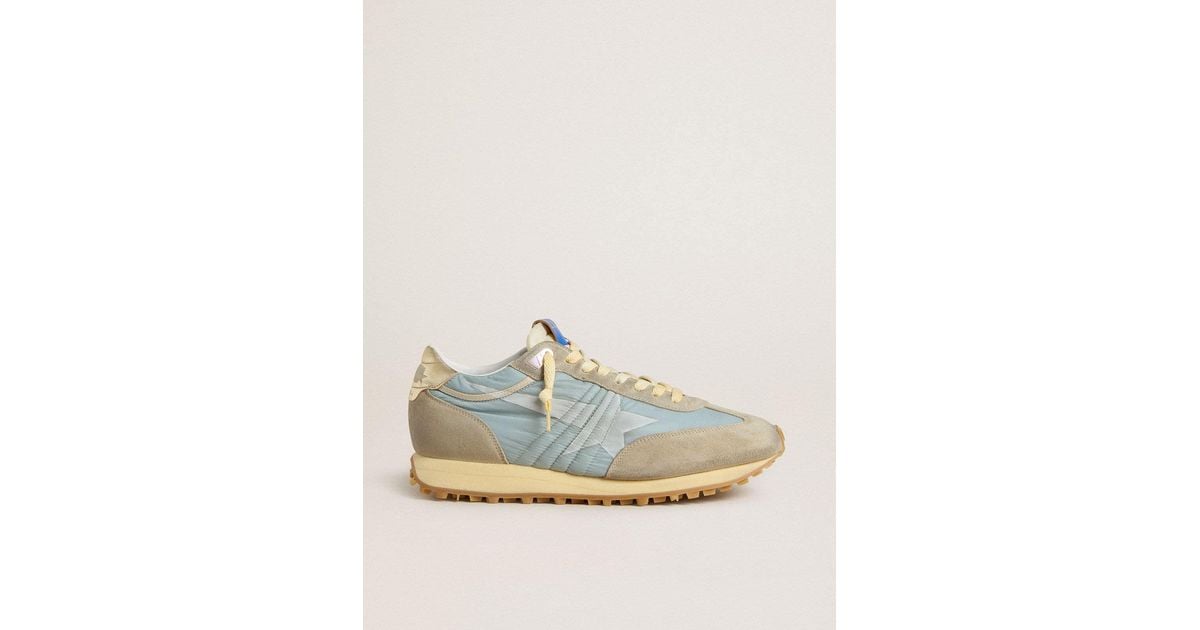 Golden Goose Marathon With Light Nylon Upper And Pastel Star in Blue | Lyst