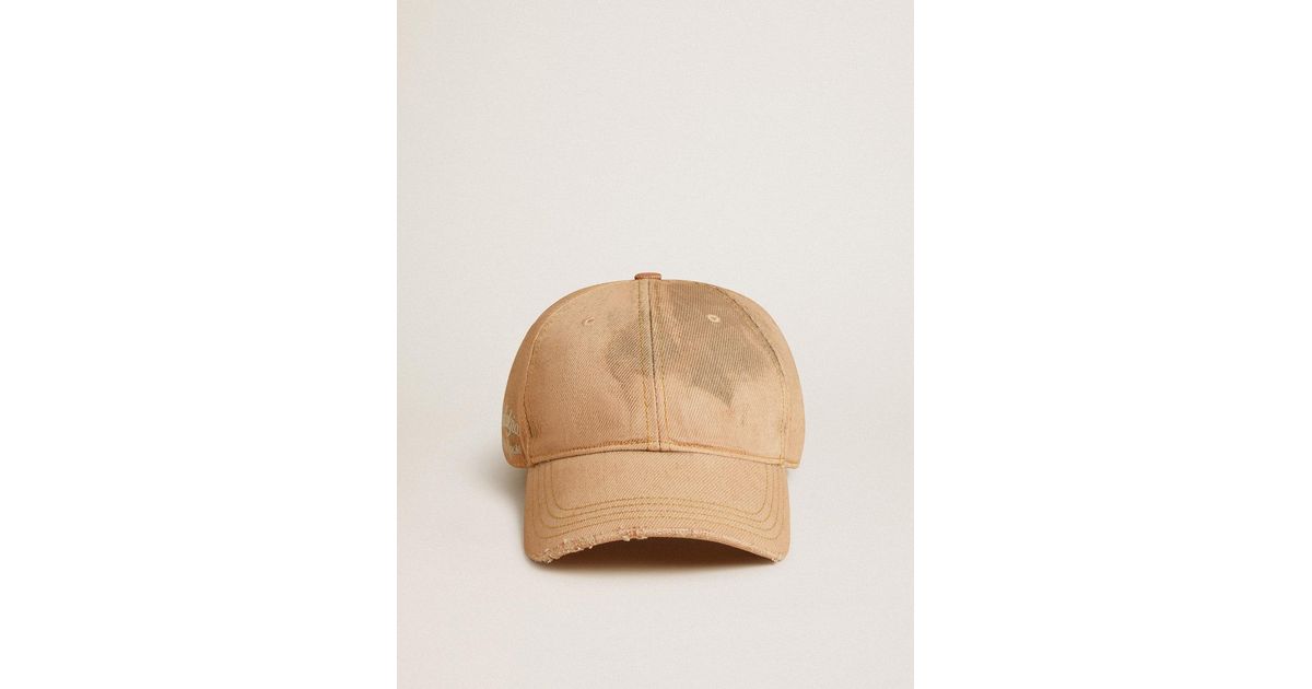 Golden Goose Baseball Cap With A Lived-In Finish in Natural for Men | Lyst