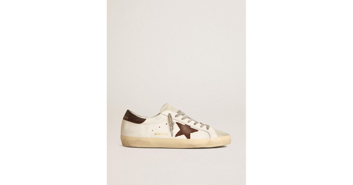 Golden Goose Bio-Based Super-Star With Canvas Star And Dark Leather ...
