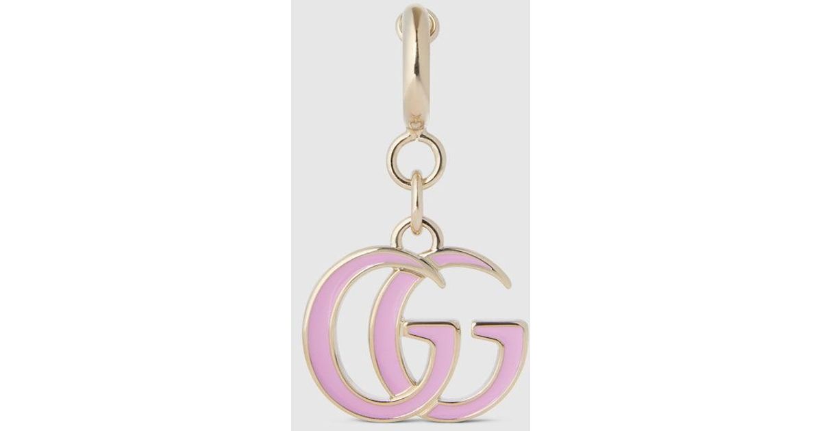 Gucci Double G Bag Charm, Metal in Pink | Lyst