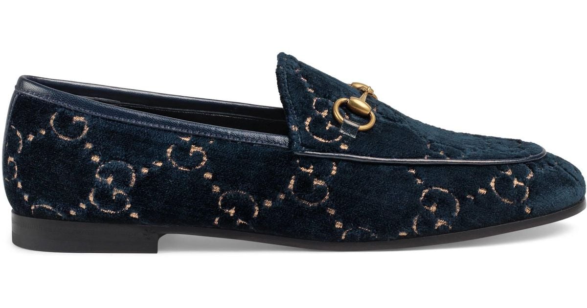 Gucci Jordaan Gg Velvet Loafer