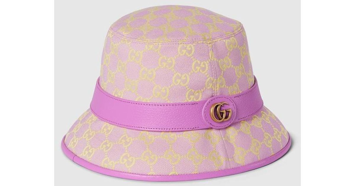 Gucci Hat With Monogram, in Pink | Lyst UK