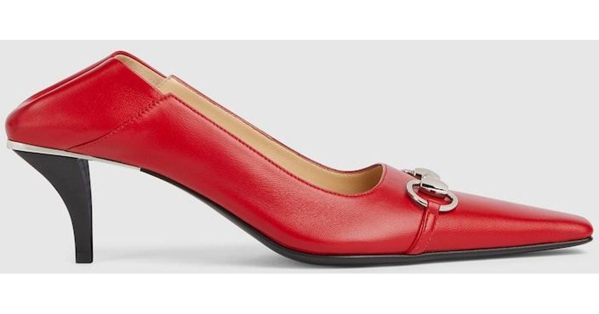 Gucci Vittoria Pump in Red | Lyst