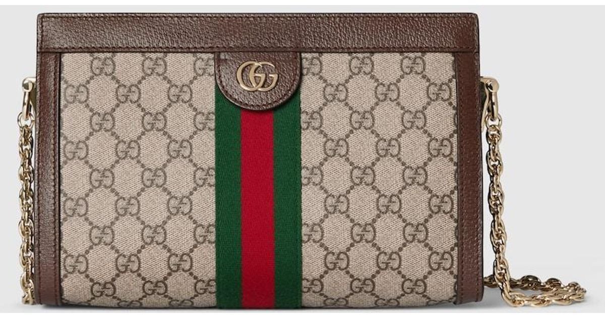Gucci Ophidia Medium Shoulder Bag, Gg Canvas in Metallic | Lyst