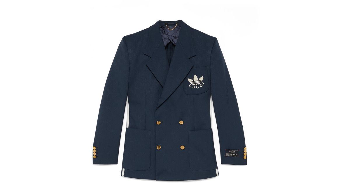 Gucci Adidas X Polyester Formal Jacket in Blue for Men | Lyst