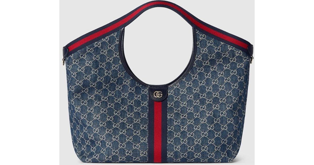 Gucci Giglio Large Tote Bag in Blue | Lyst