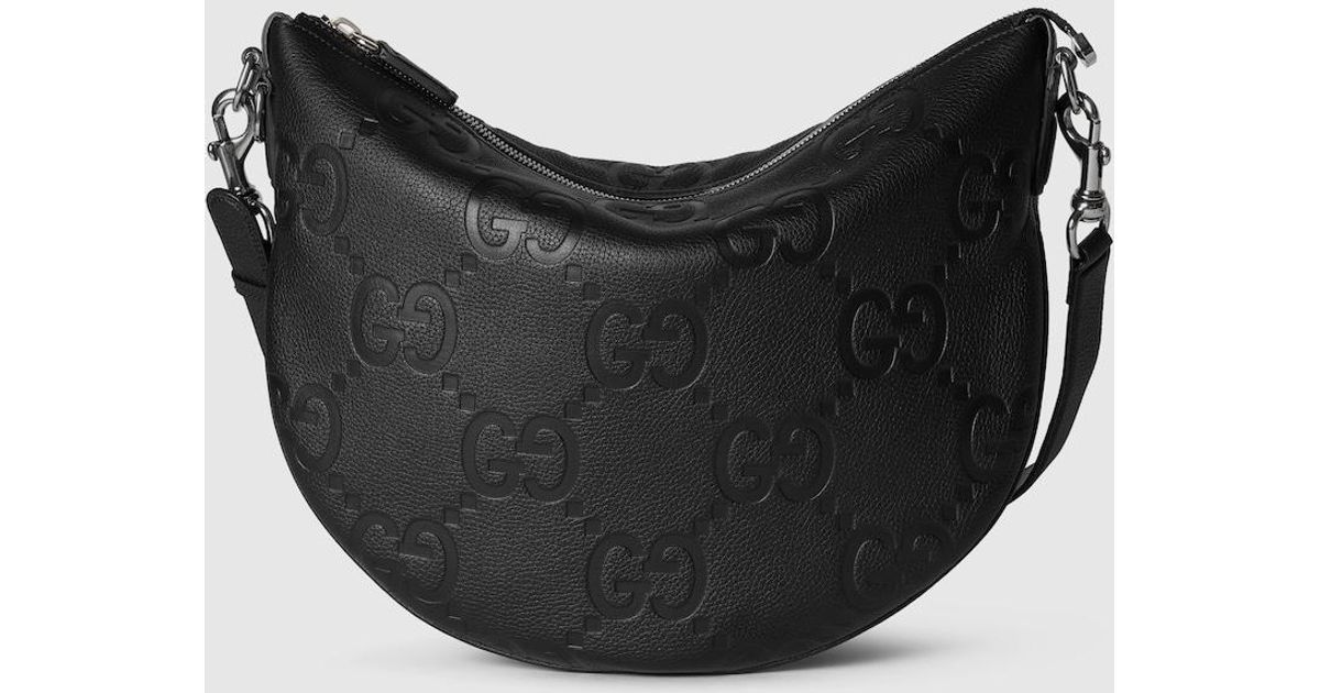 Gucci B Medium Shoulder Bag, Leather in Black for Men | Lyst