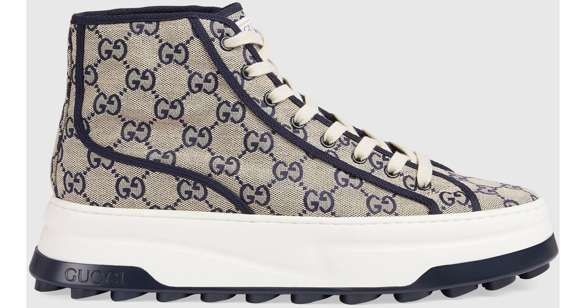 Gucci GG High Top Sneaker in Gray for Men | Lyst