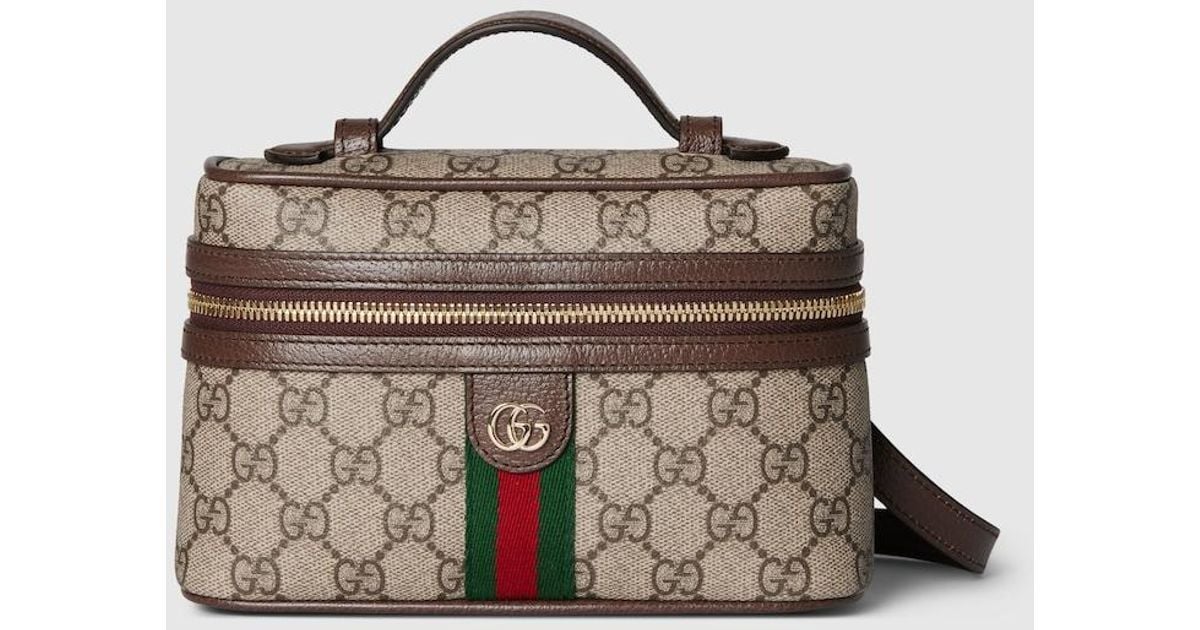 Gucci Ophidia Small Vanity Bag in Brown | Lyst UK