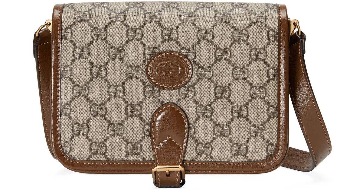 Gucci Mini Crossbody Bag With Interlocking G in Natural for Men | Lyst
