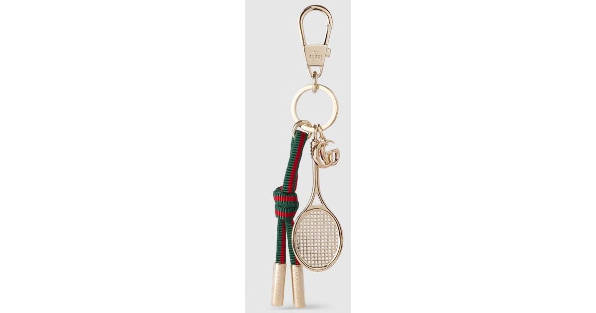 Gucci Tennis Keychain With Web, Metal in Metallic for Men | Lyst