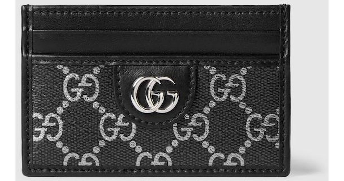 Gucci Gg Card Case, Fabric in Black for Men | Lyst