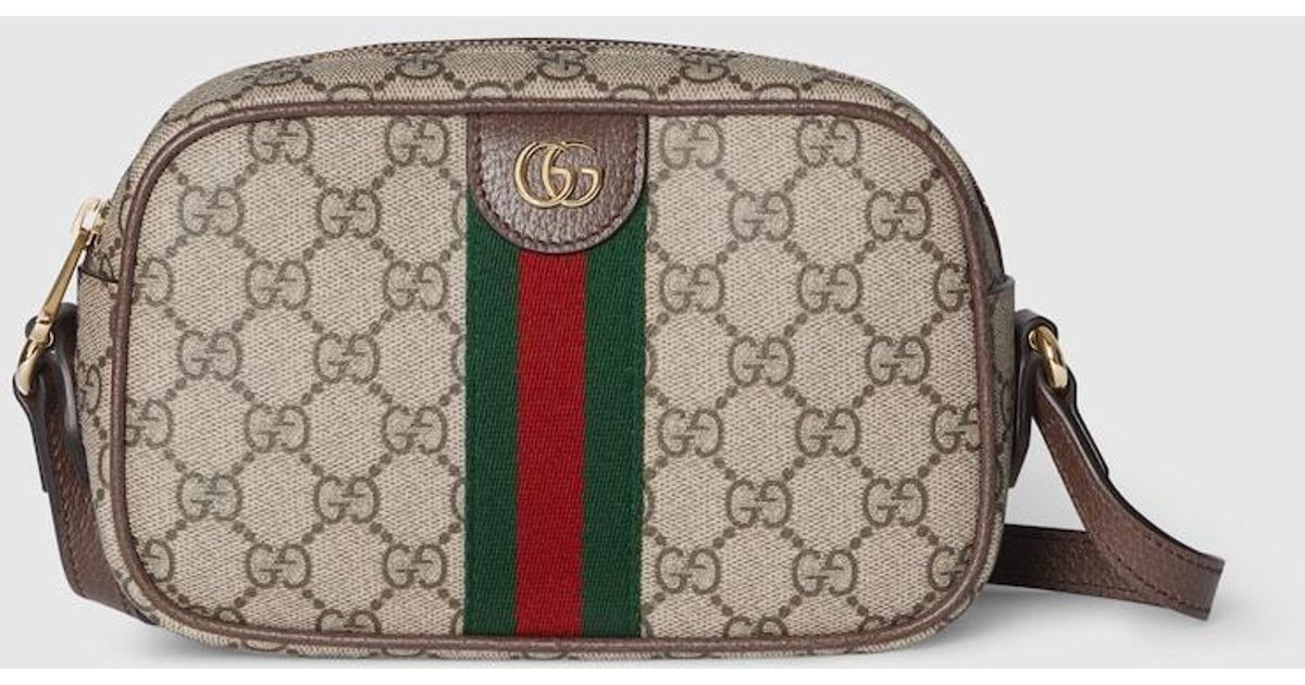 Gucci Ophidia Small Camera Bag in Brown | Lyst