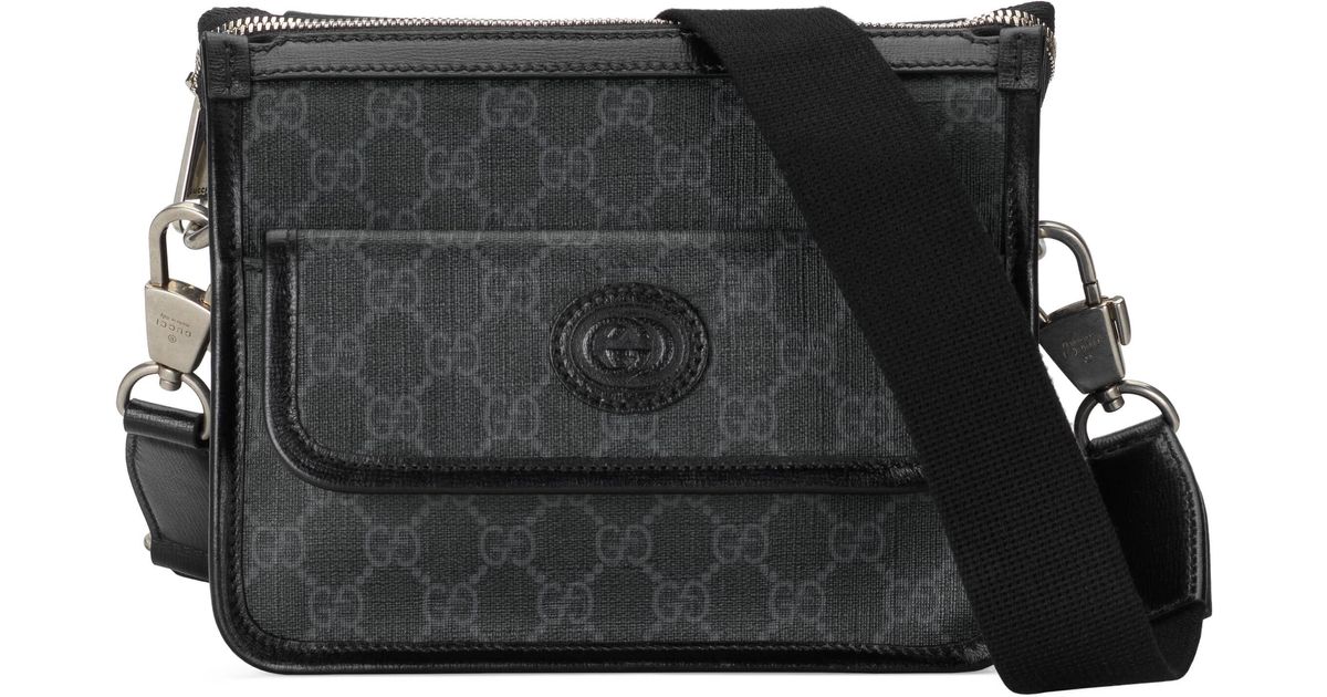 Gucci Messenger Bag With Interlocking G in Black for Men | Lyst