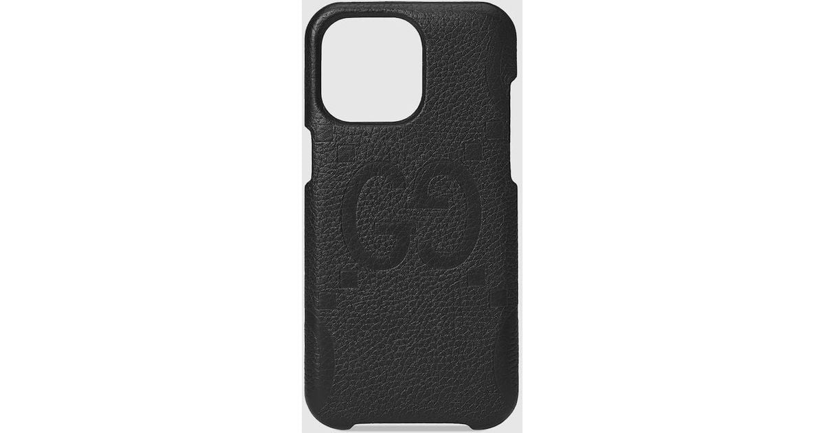 Gucci Jumbo Gg Iphone 15 Pro Max Case in Black for Men | Lyst