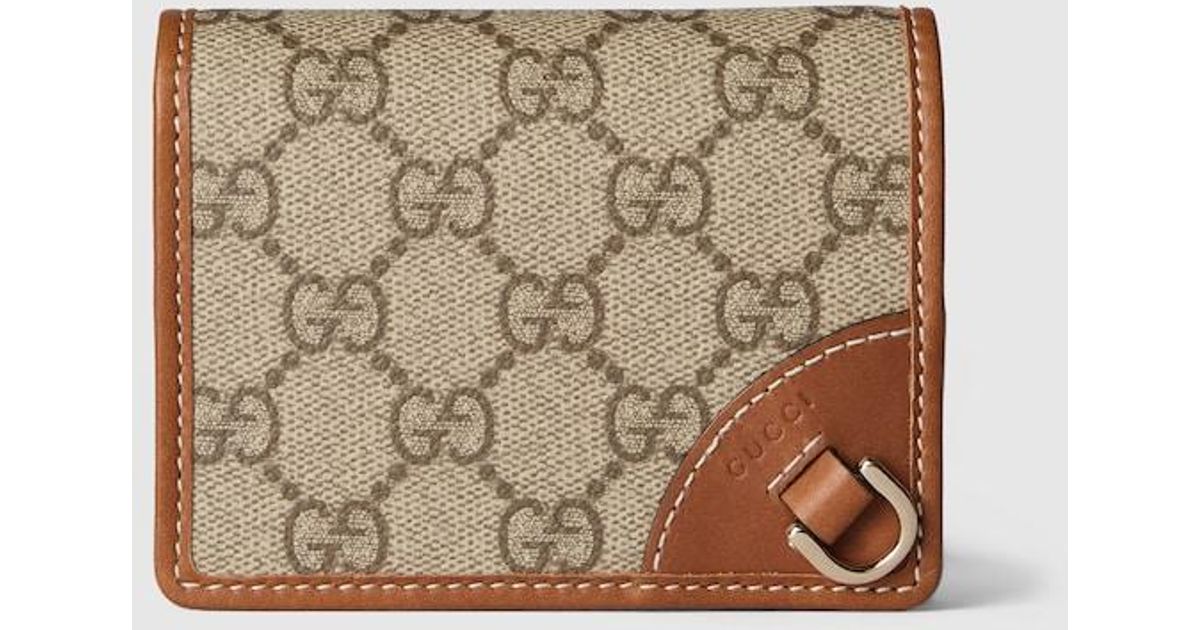 Gucci Gg Emblem Small Wallet, Gg Canvas in Natural | Lyst