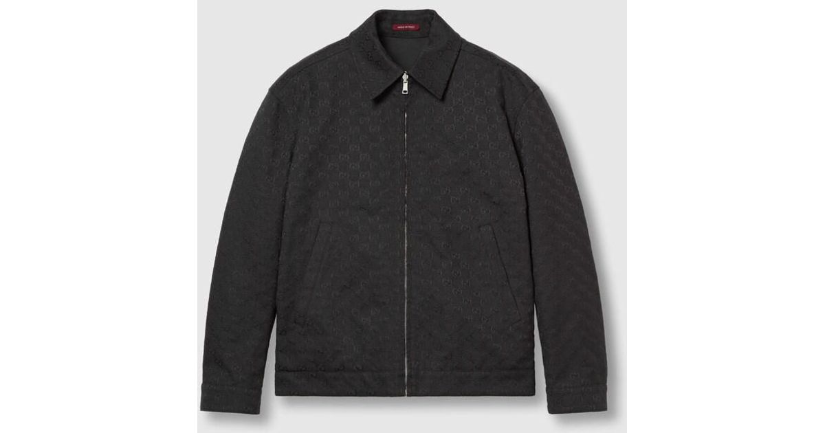 Gucci Reversible Nylon And Gg Canvas Jacket in Black for Men | Lyst UK