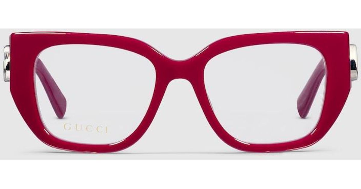 Gucci Butterfly Optical Frame in Red | Lyst UK