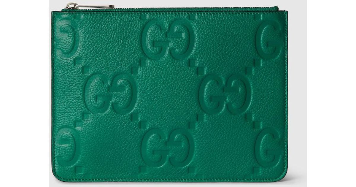 Gucci Maxi Gg Pouch in Green for Men | Lyst
