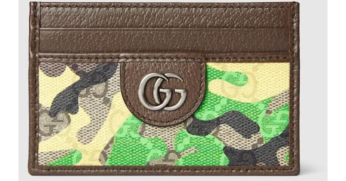Gucci Gg Card Case in Green for Men | Lyst UK