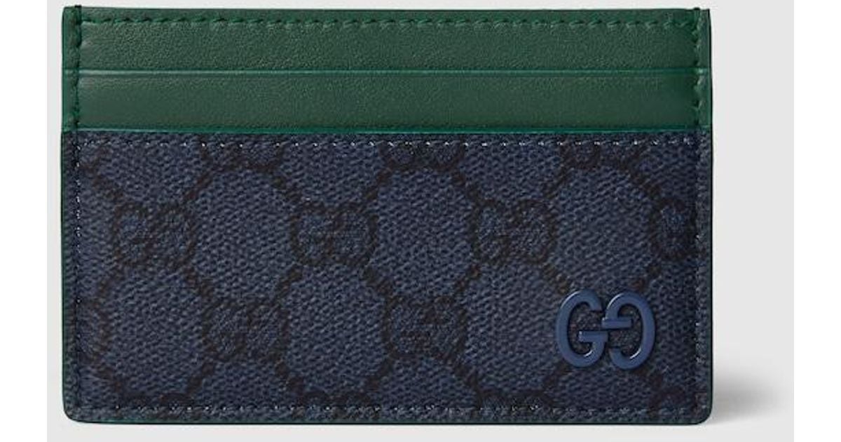 Gucci Gg Card Case in Green for Men | Lyst
