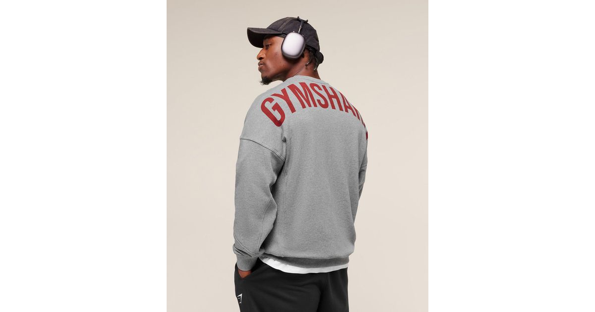 GYMSHARK Power Crew in Grey for Men | Lyst UK